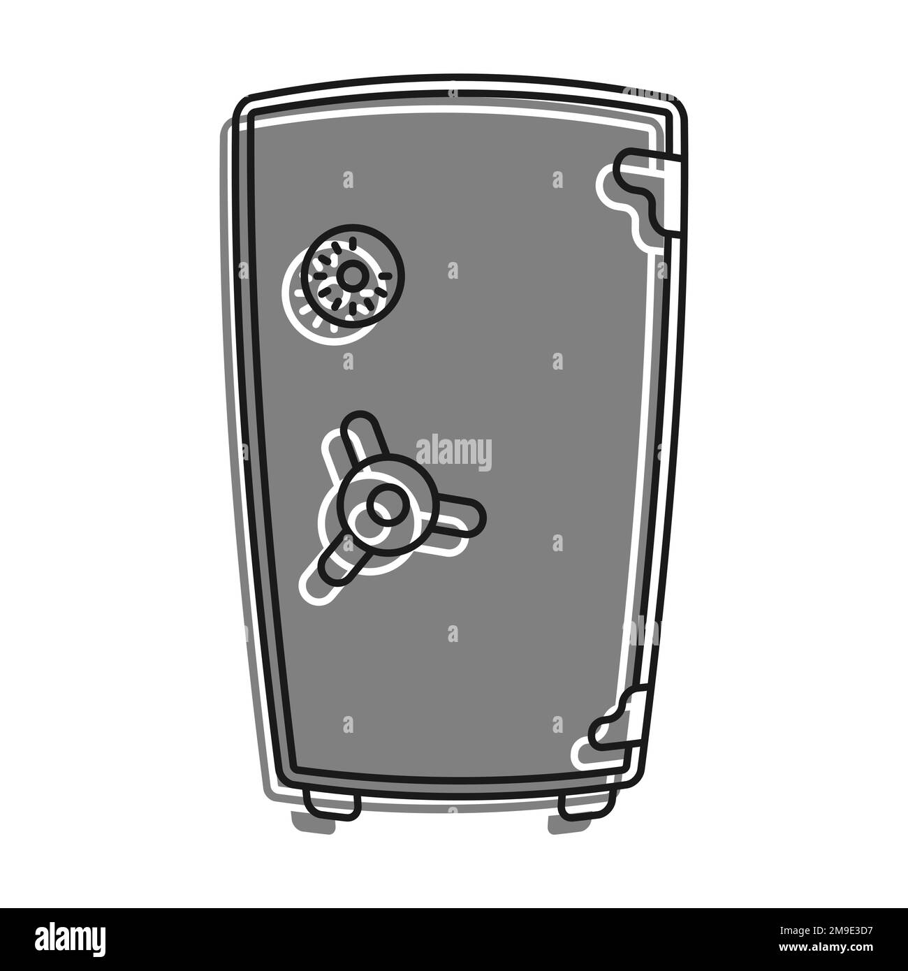 Tall Bank Safe For Storing Money And Jewelry, Swollen With Money Inside ...