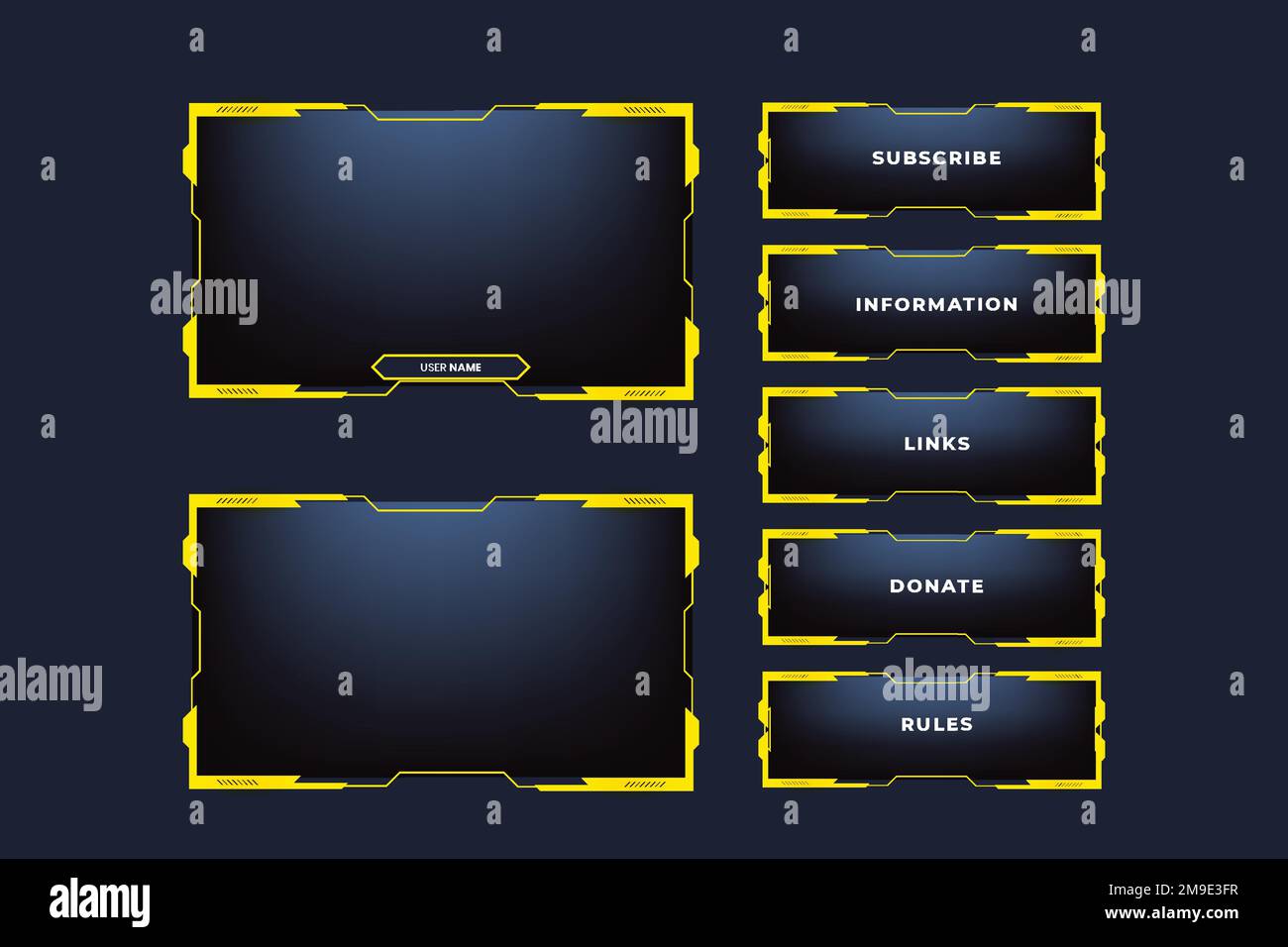Broadcast screen interface design with button elements for live ...