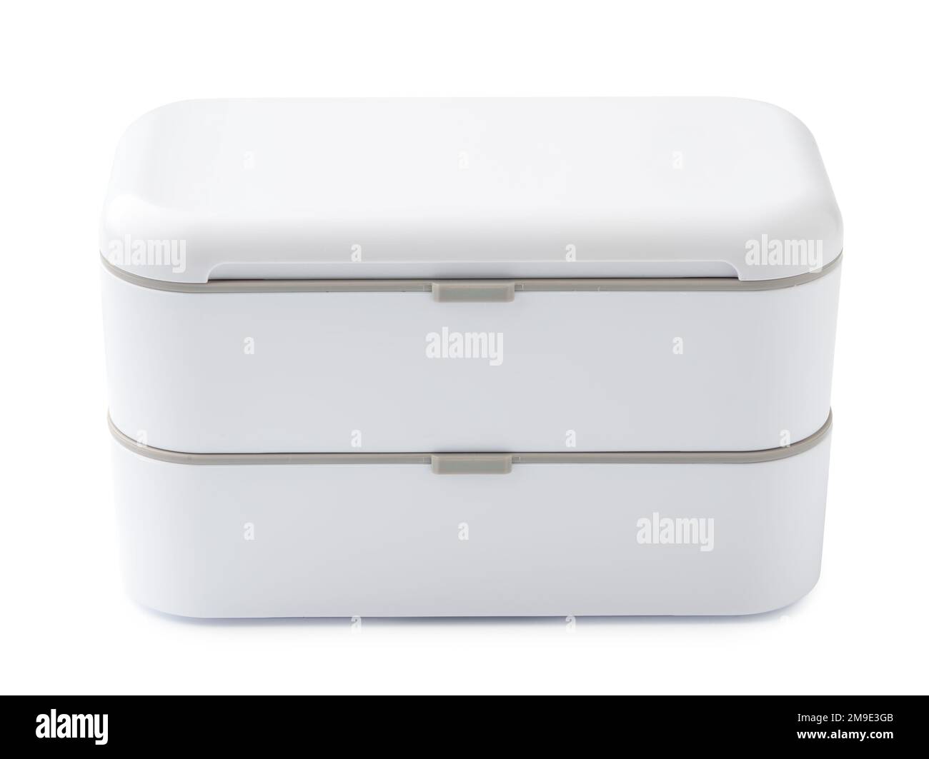 White plastic food container isolated on white background Stock Photo ...