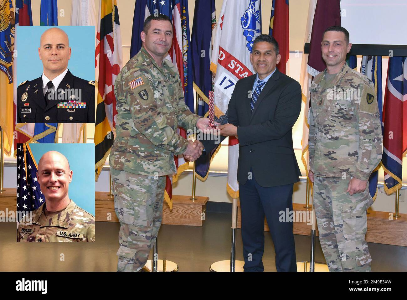 Diego Gomez-Morales, center, accepts the 2022 Dean Ohlsen Award of ...
