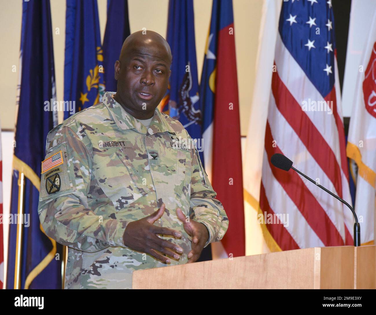 Col. Tony Nesbitt, commander of U.S. Army Medical Logistics Command ...