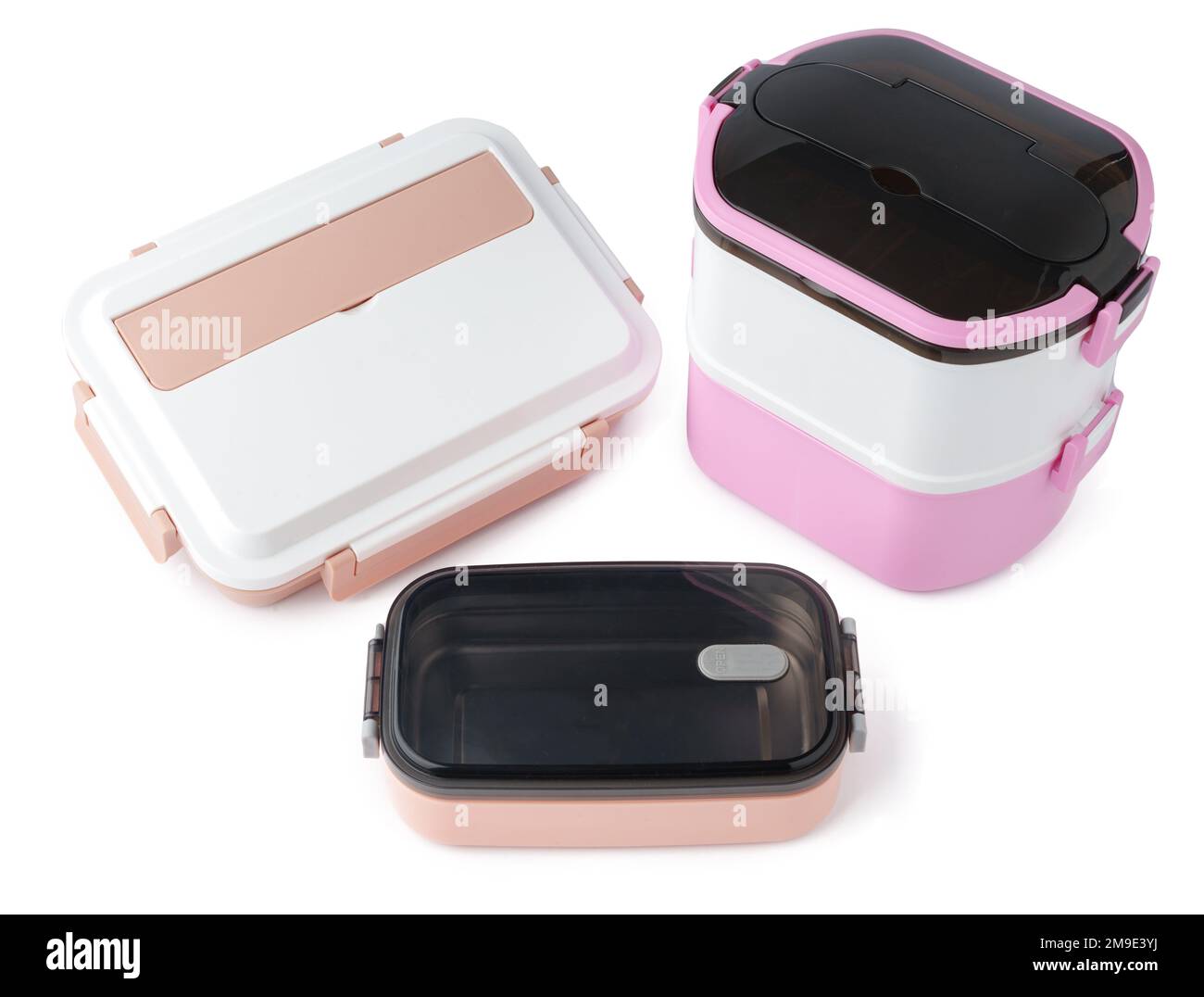 Close up Plastic food box isolated on white background Stock Photo - Alamy