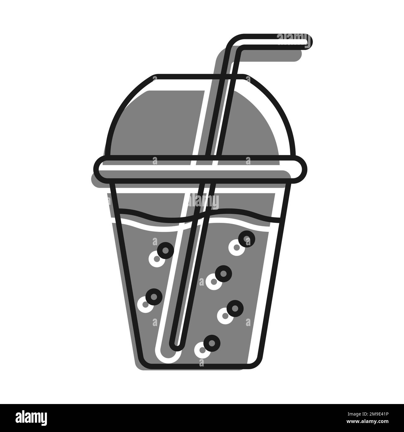 Smoothie berry glass cup Black and White Stock Photos & Images - Alamy