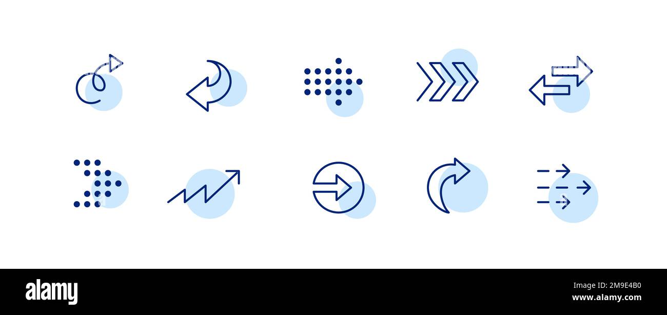 10 pixel perfect arrow icons. Doodle user interface design. Set 4 Stock Vector Image & Art - Alamy