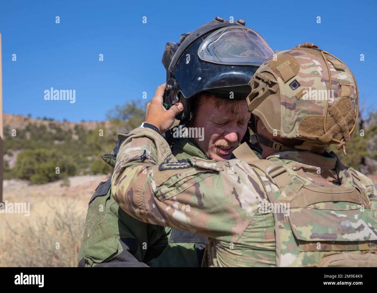 Staff Sgt. Billy McCoy (Left) and Sgt. Micah Miller (right), explosive ...