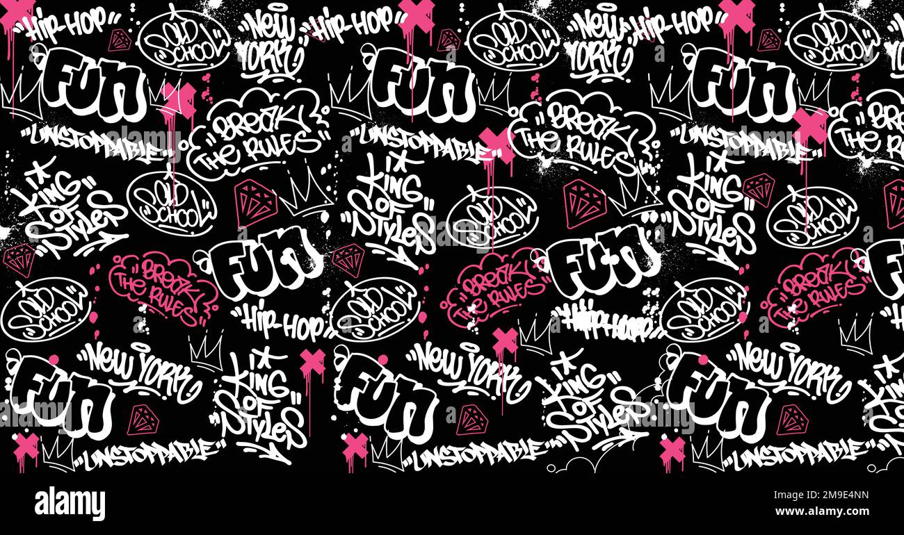 Abstract graffiti art background with scribble throw-up and tagging ...
