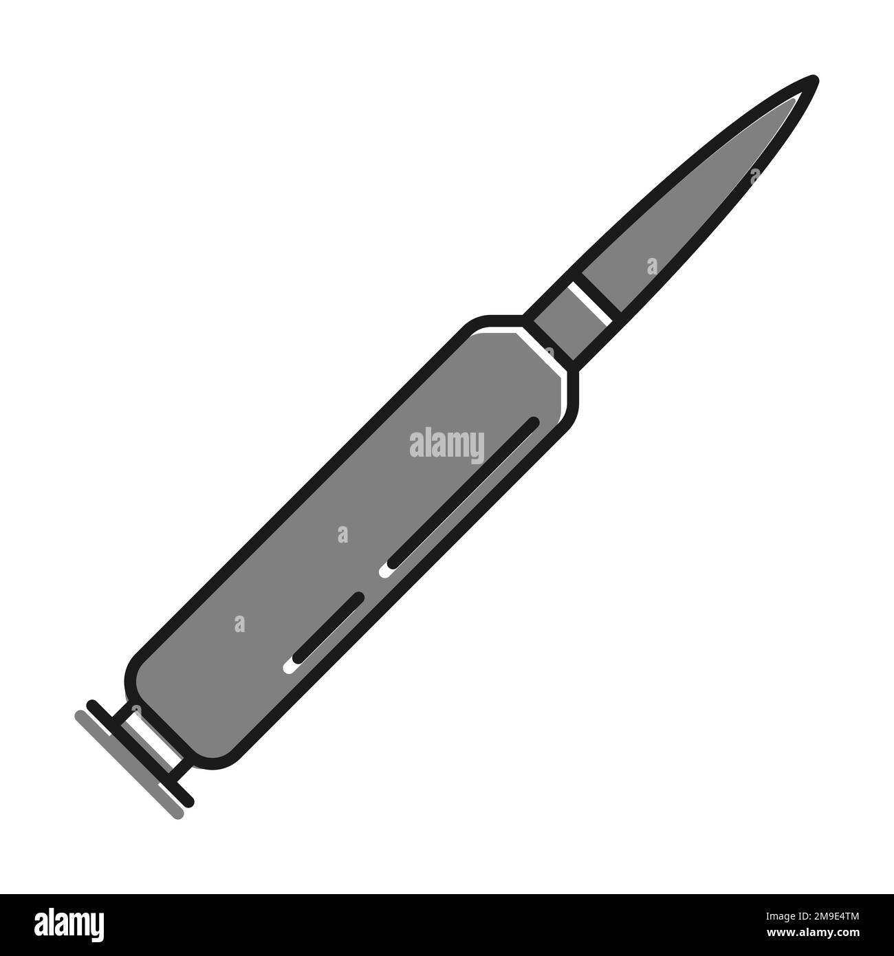 Linear filled with gray color icon, Automatic Weapon Bullet. Soldier ...