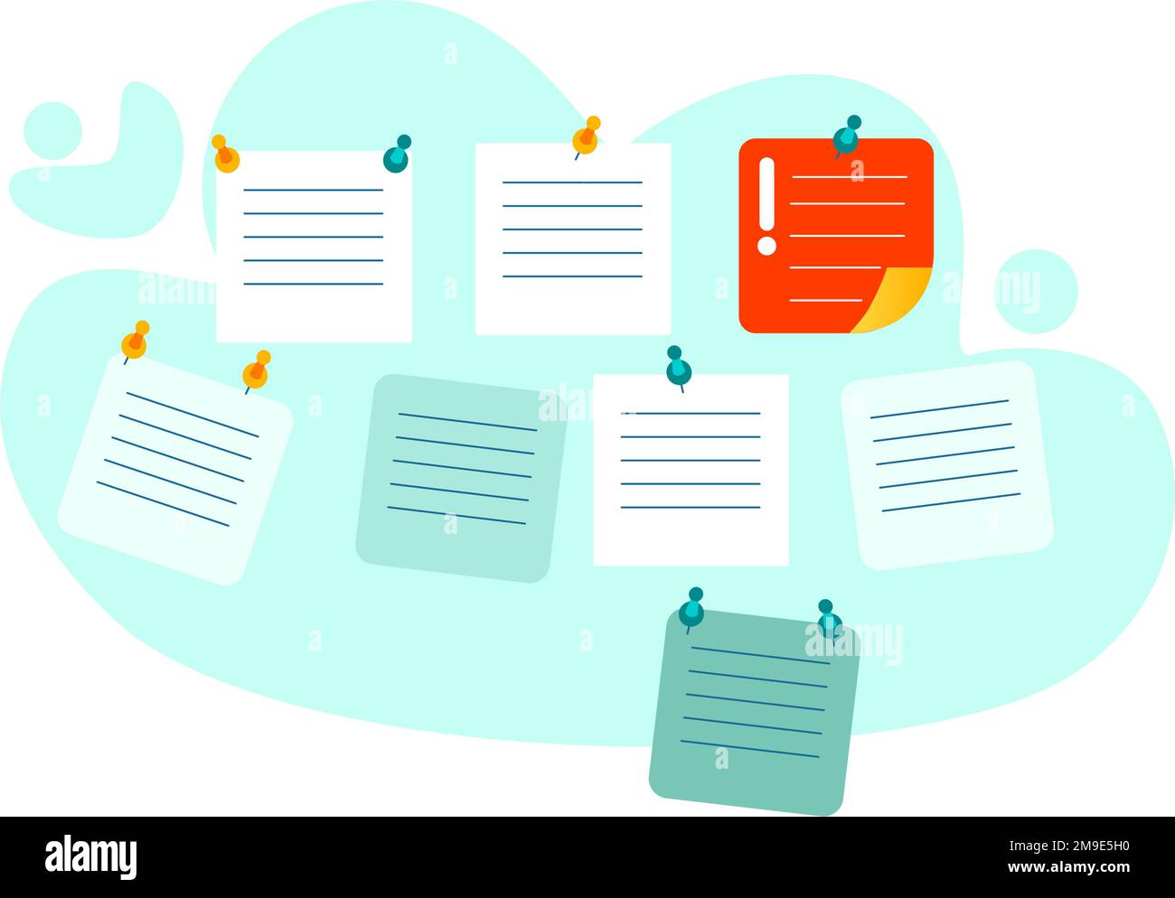 Deadline and time management business concept vector. To do cards with ...