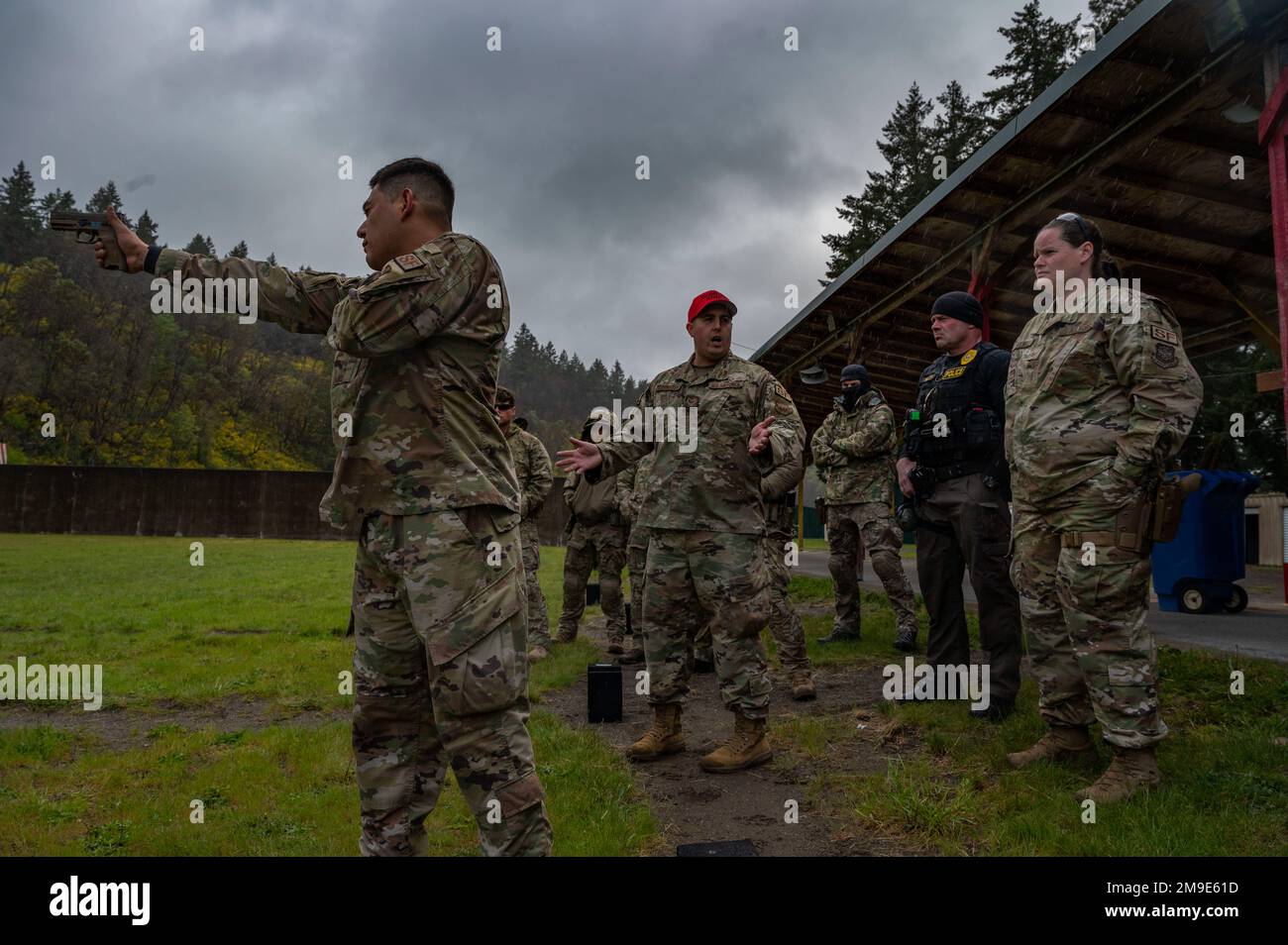 U.S. Air Force Staff Sgt. Jordan Covington, combat arms instructor with the 627th Security ...