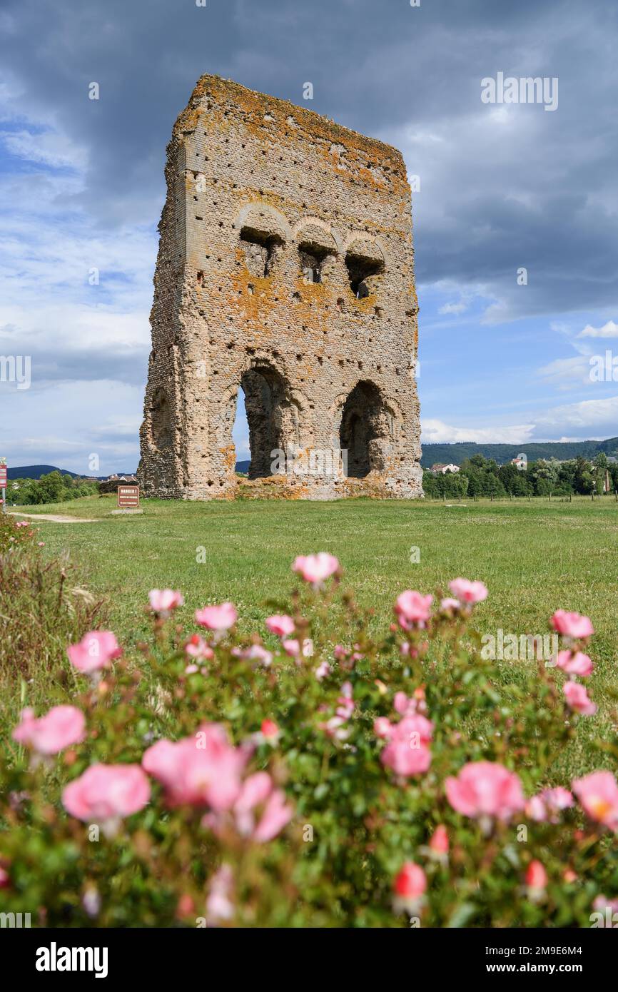 Temple of Janus, first century tower, Autun, Departement Saone-et-Loire ...