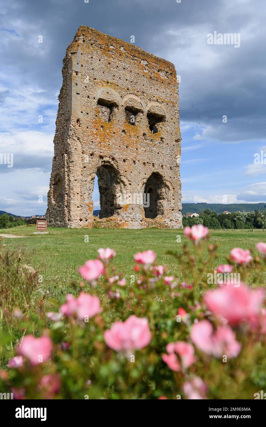 Temple of Janus, first century tower, Autun, Departement Saone-et-Loire ...