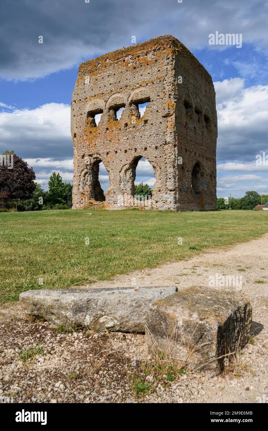 Temple of Janus, first century tower, Autun, Departement Saone-et-Loire ...