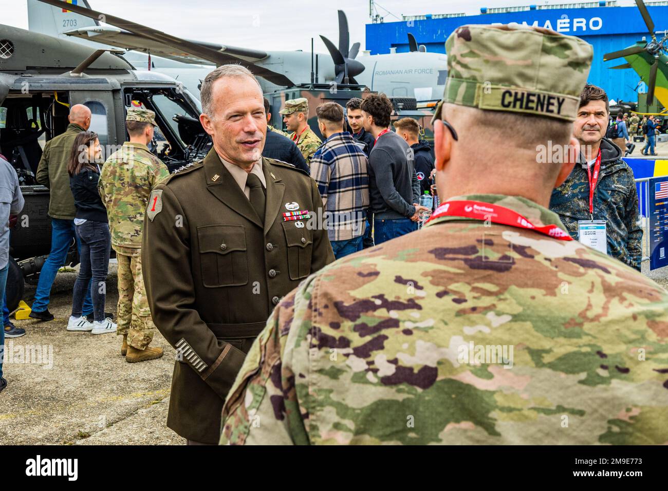 U.S. Army Lt. Gen. John Kolasheski, V Corps Commander, listens to U.S ...