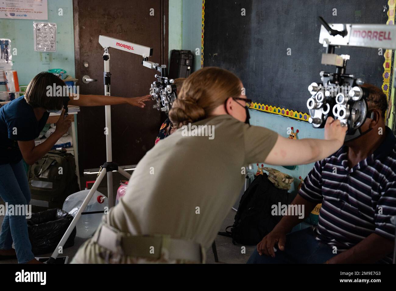 U.S. Air Force Maj. Amanda Gutierrez, right, 355th Operational Medical ...