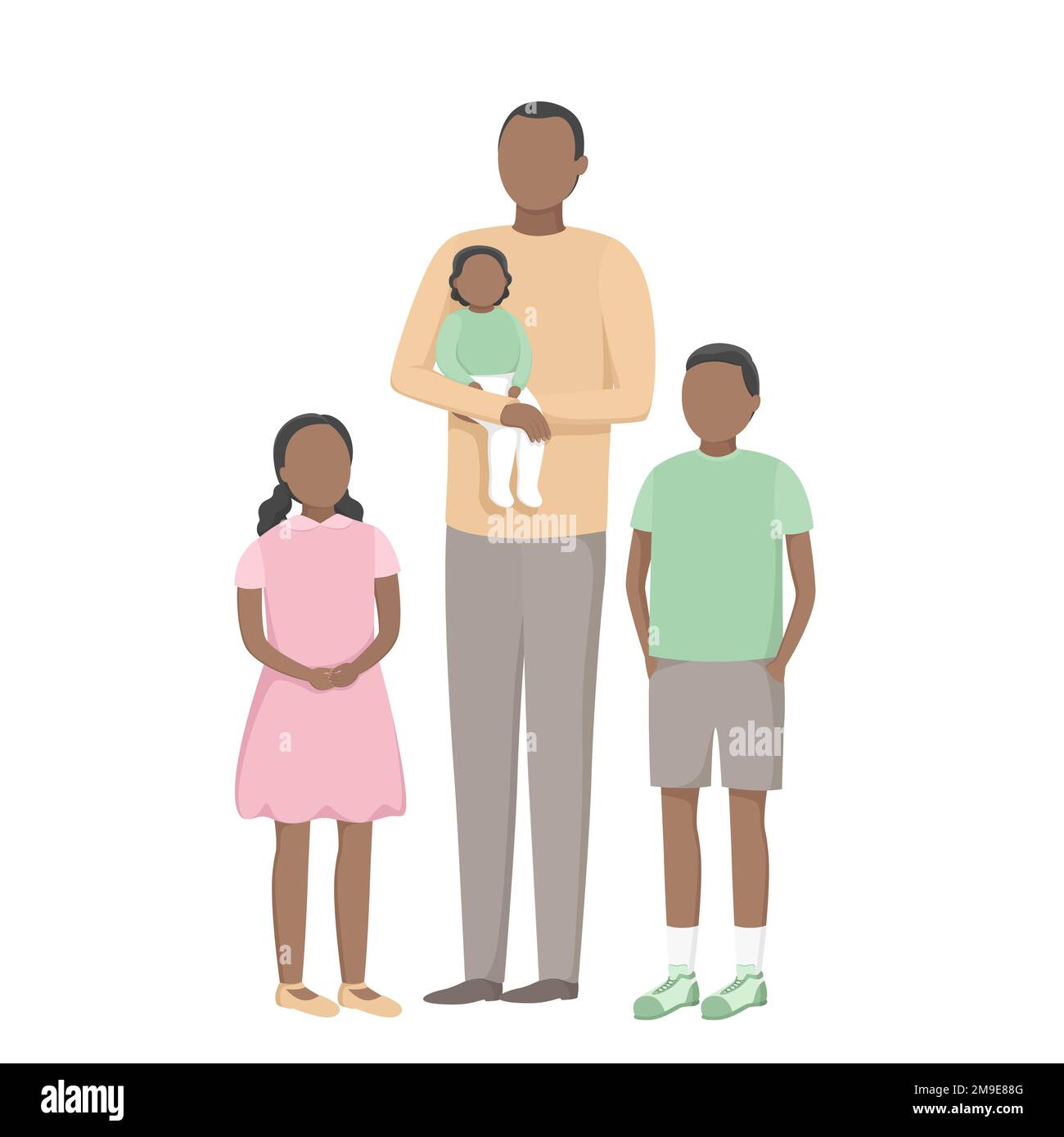 Farther of many children. Vector illustration Stock Vector Image & Art ...