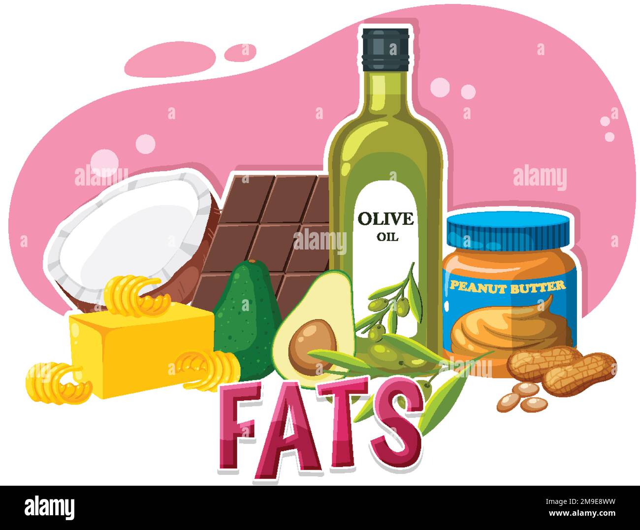 Variety of fat foods illustration Stock Vector Image & Art - Alamy