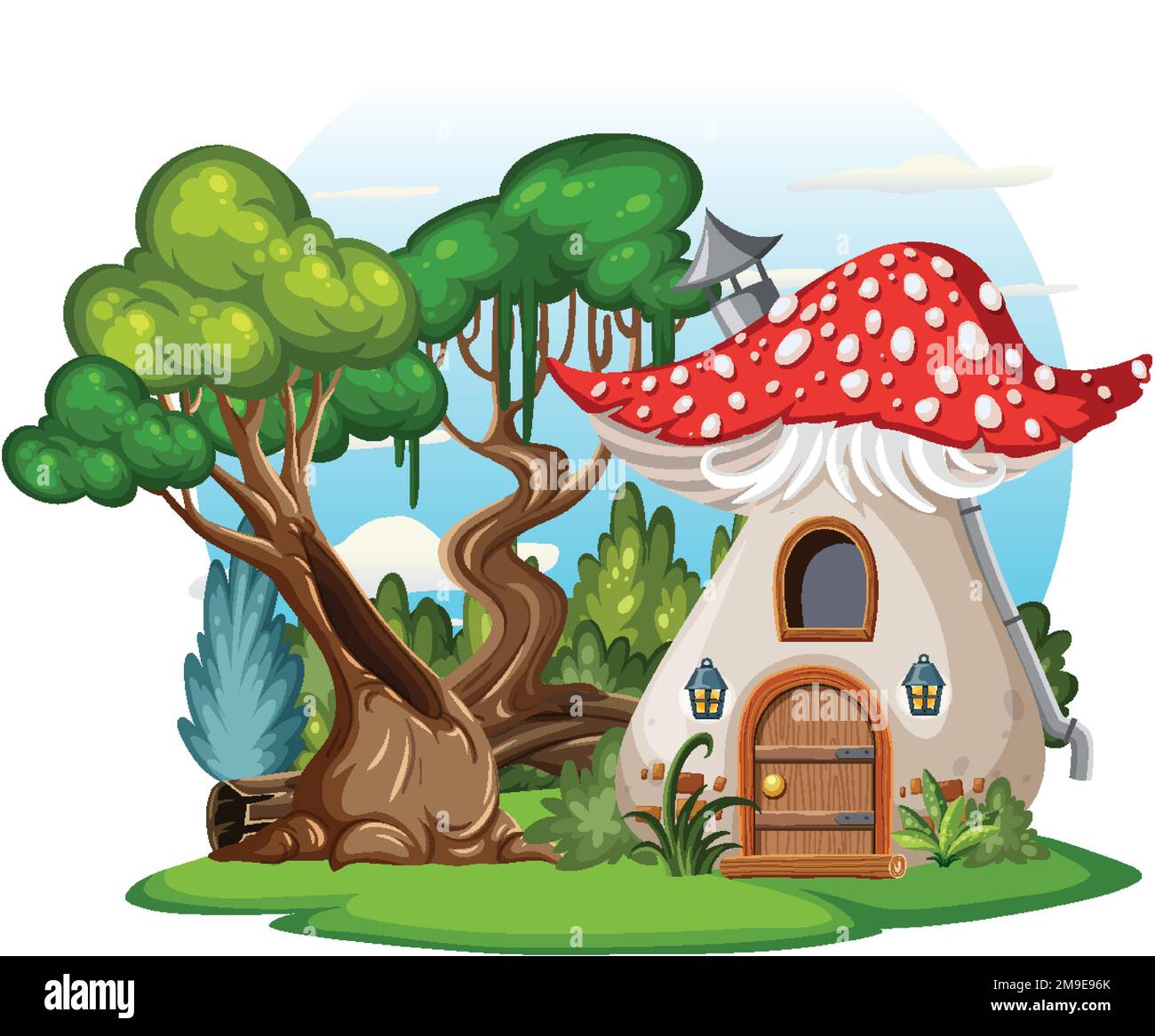 Fairytale house in cartoon style illustration Stock Vector Image & Art ...