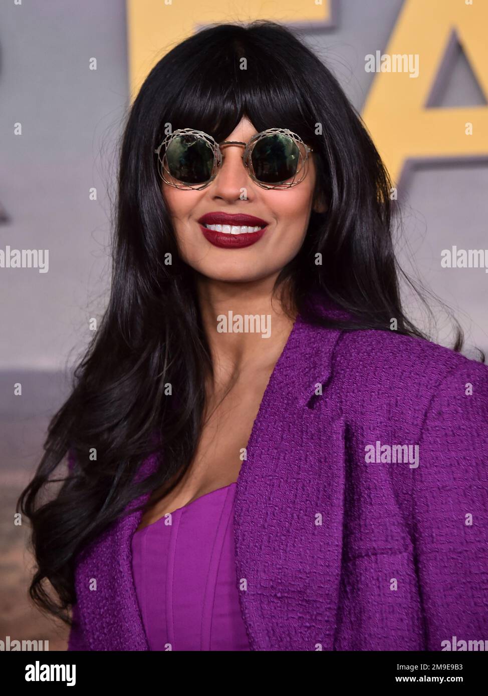 Jameela Jamil arrives at the premiere of "Poker Face," Tuesday, Jan. 17 ...