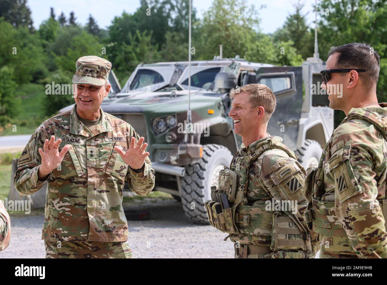 Major General Charles D. Costanza and Command Sergeant Major Quentin V. Fenderson, command team ...