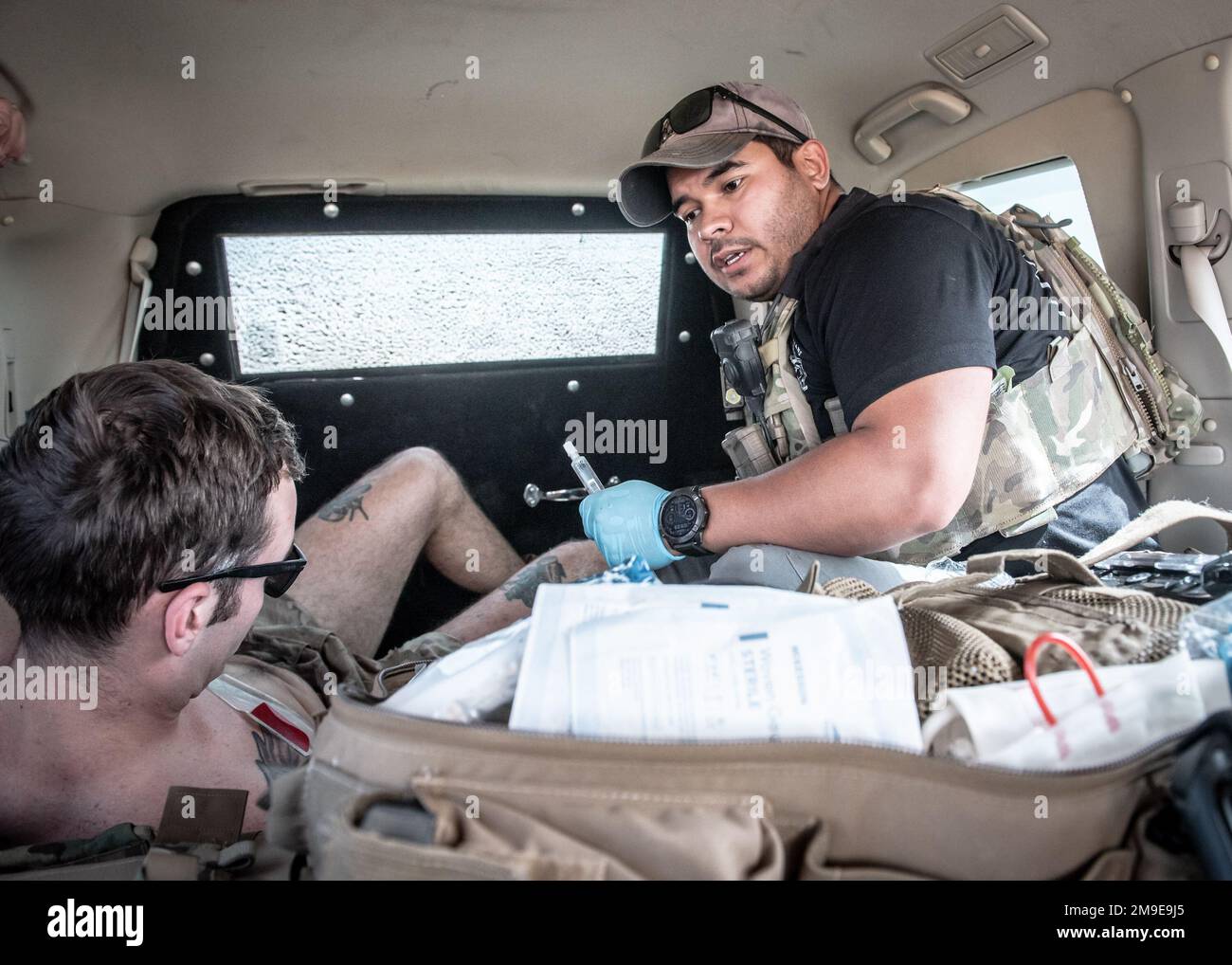 A U.S. Army combat medic from the 404th Civil Affairs Battalion ...
