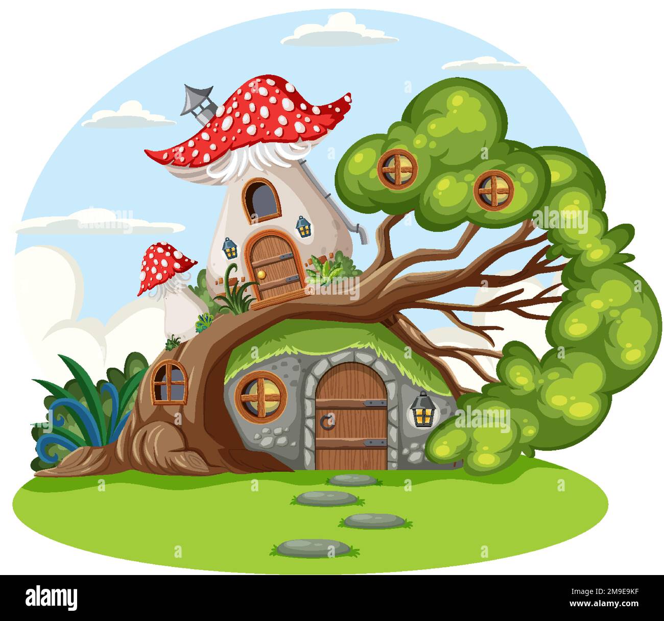 Fairytale house in cartoon style illustration Stock Vector Image & Art ...