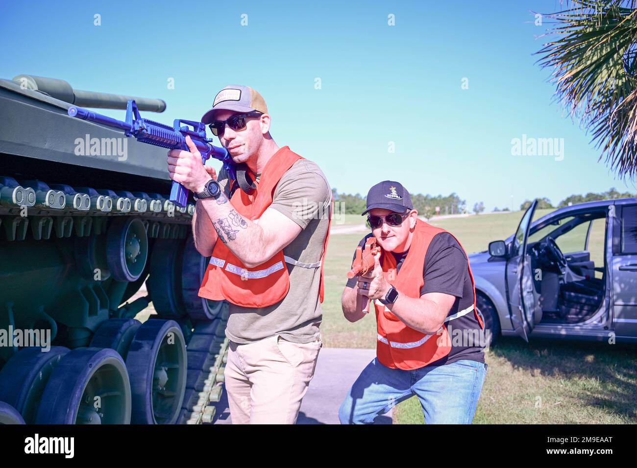 Sgt. 1st Class Adrian Doll, left, and Staff Sgt. John Smith, right ...