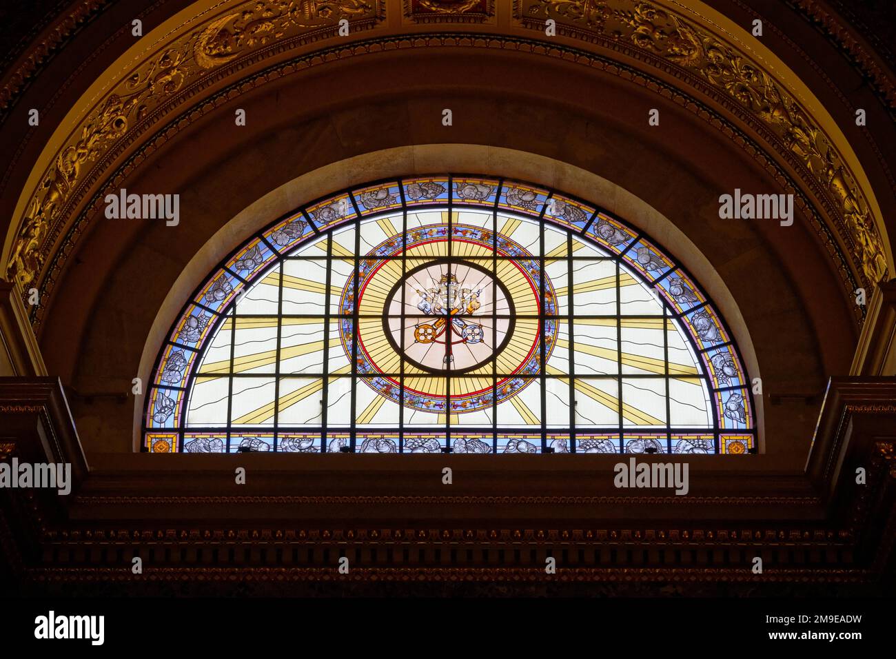 St Stephen's Basilica, window, interior view, Budapest V. keruelet ...