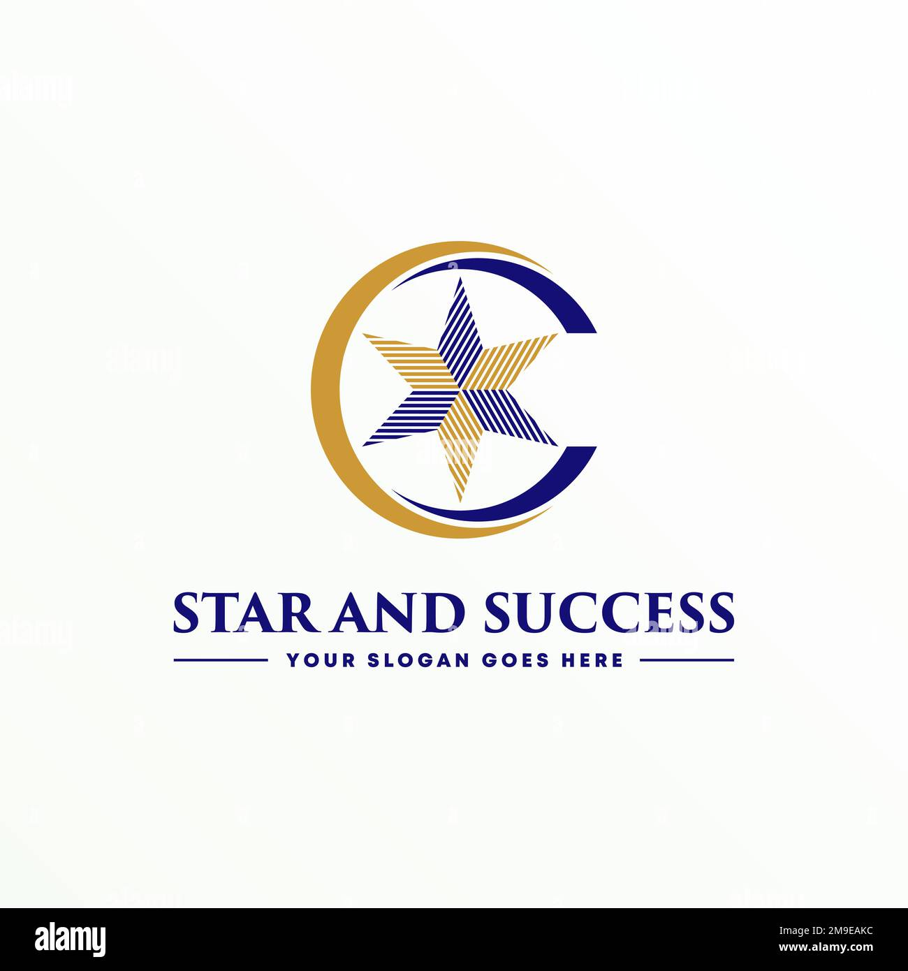 Unique stripe Star calligraphy with two circle like letter C font ...