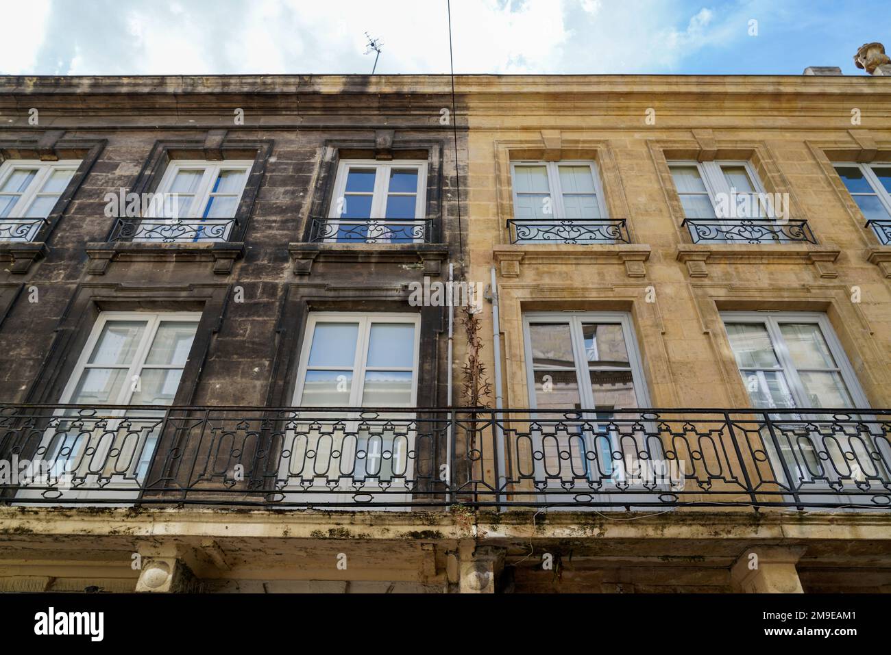 Outside facades renovation of old building before and after difference ...
