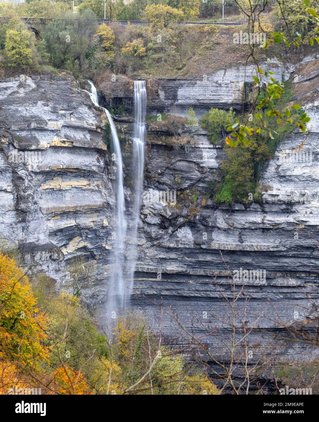 Gujuli canyon waterfall at autumn Stock Photo - Alamy