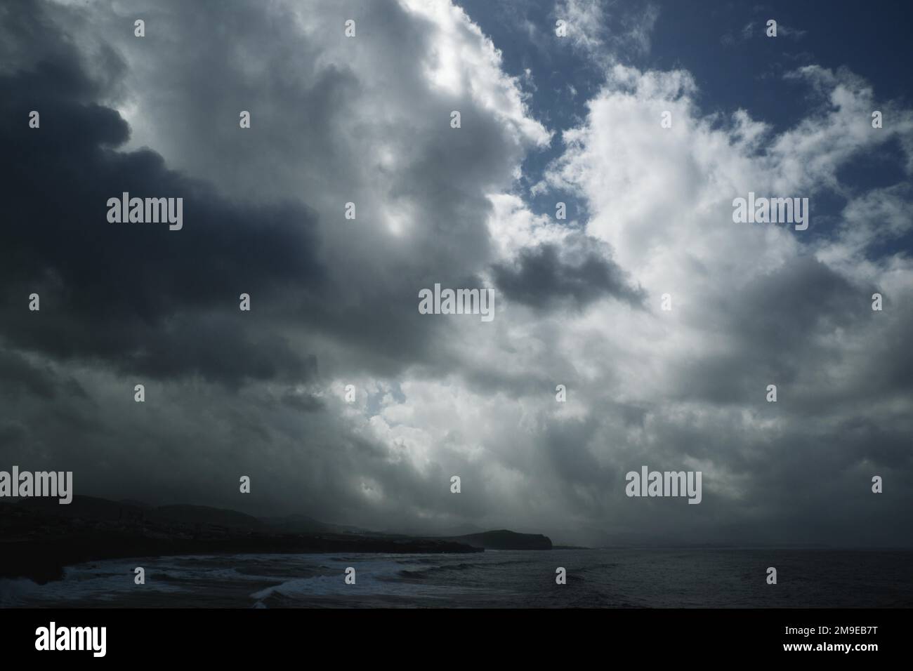 Coast with clouds, Sao Miguel Island, Azores, Portutgal Stock Photo - Alamy