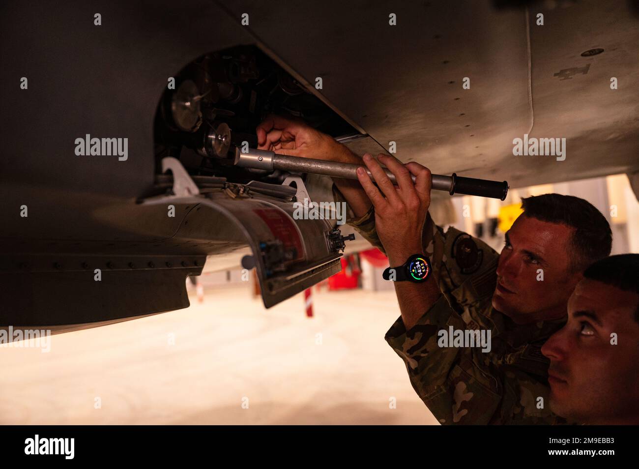 U.S. Air Force firefighters from the 379th Air Expeditionary Wing ...