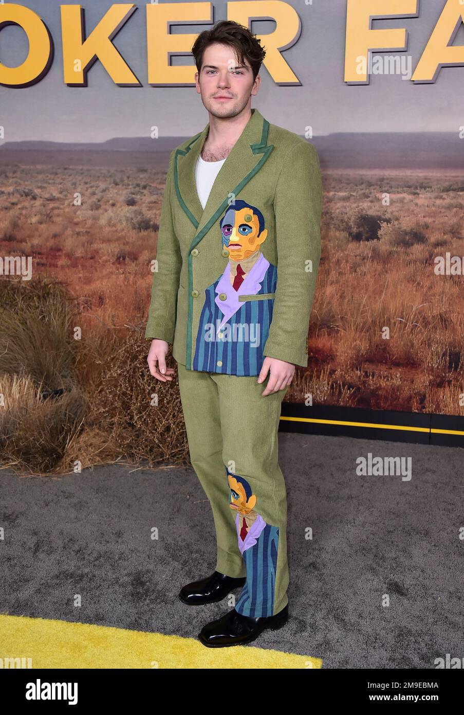 Colton Ryan arrives at the premiere of "Poker Face," Tuesday, Jan. 17 ...