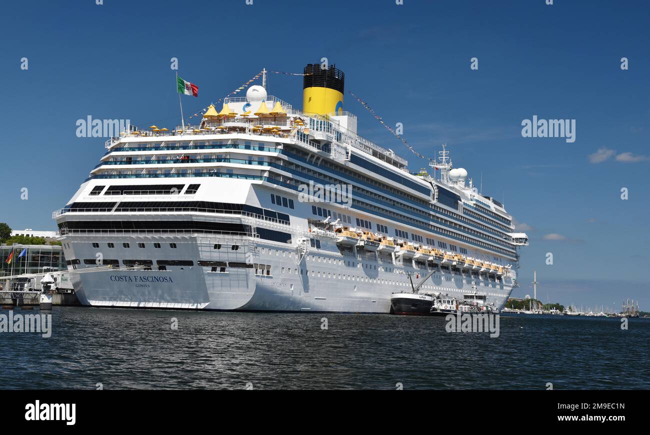 Cruise ship Costa Fascinosa in the port of Kiel, Schleswig-Holstein ...