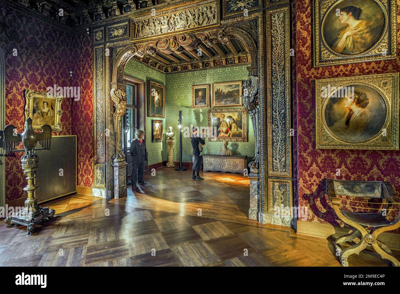 Studio and gallery wing, Staedtische Galerie im Lenbachhaus, Munich ...