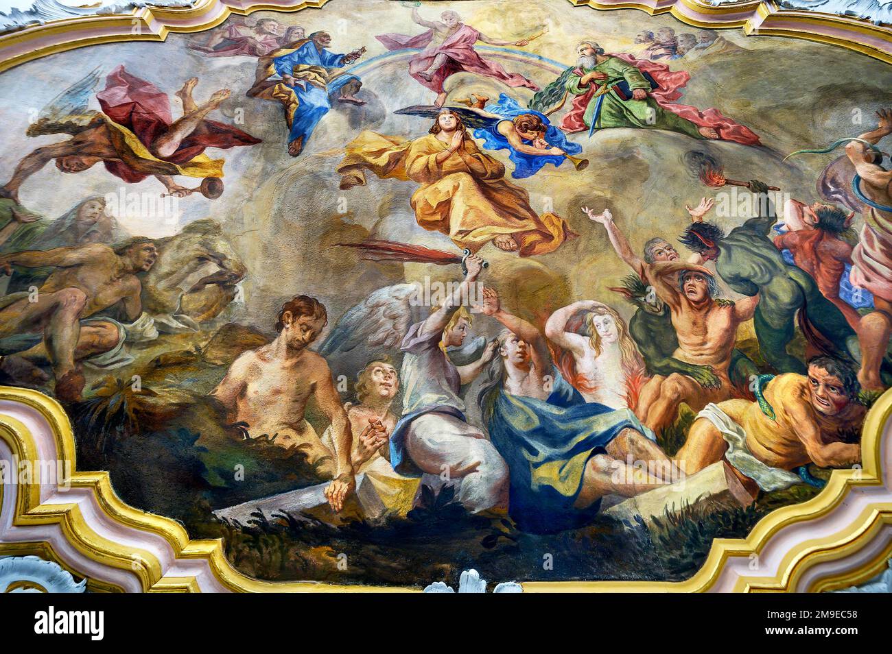 Ceiling fresco, The Last Judgement, Church of St. Peter and Paul, Bad ...