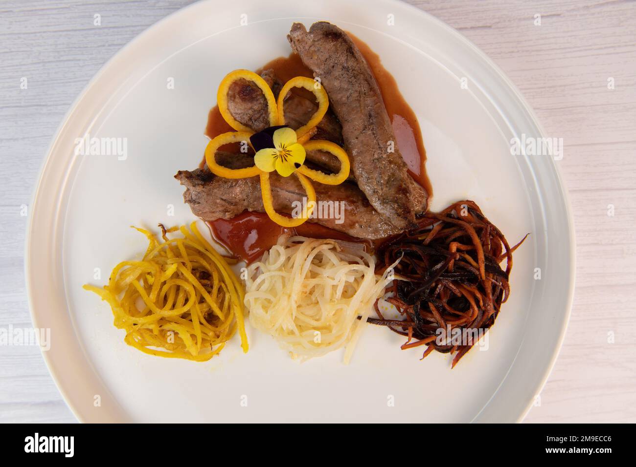 Recipe for duck aiguillettes with three-coloured turnips and orange ...