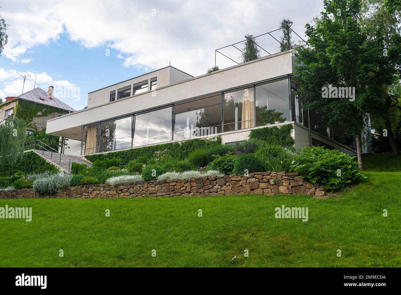 Unesco site Villa Tugendhat, Brno, Czech Republic Stock Photo - Alamy