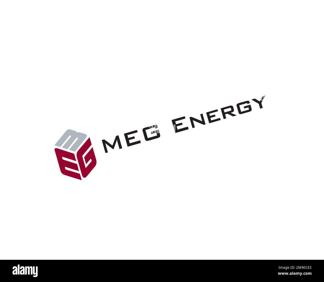 MEG Energy, rotated logo, white background Stock Photo - Alamy