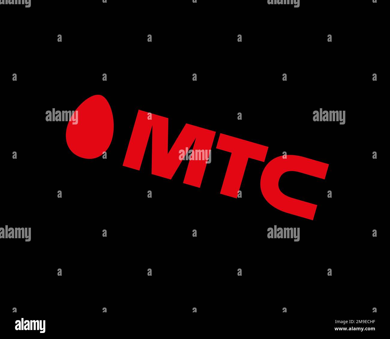 MTS network provider, rotated logo, black background B Stock Photo - Alamy