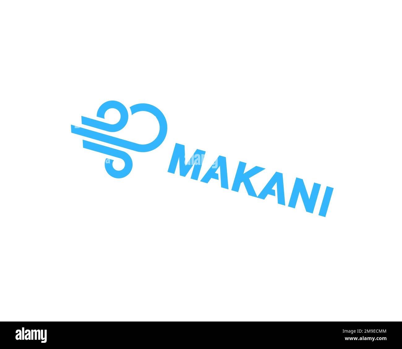 Makani company, rotated logo, white background B Stock Photo - Alamy