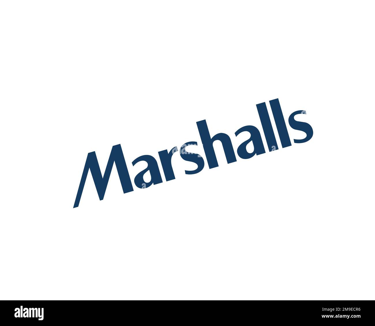 Marshalls, Rotated Logo, White Background Stock Photo - Alamy