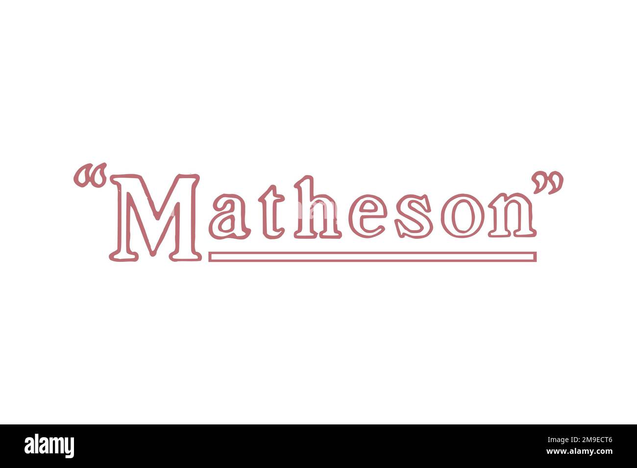 Matheson automobile, Logo, White background Stock Photo - Alamy