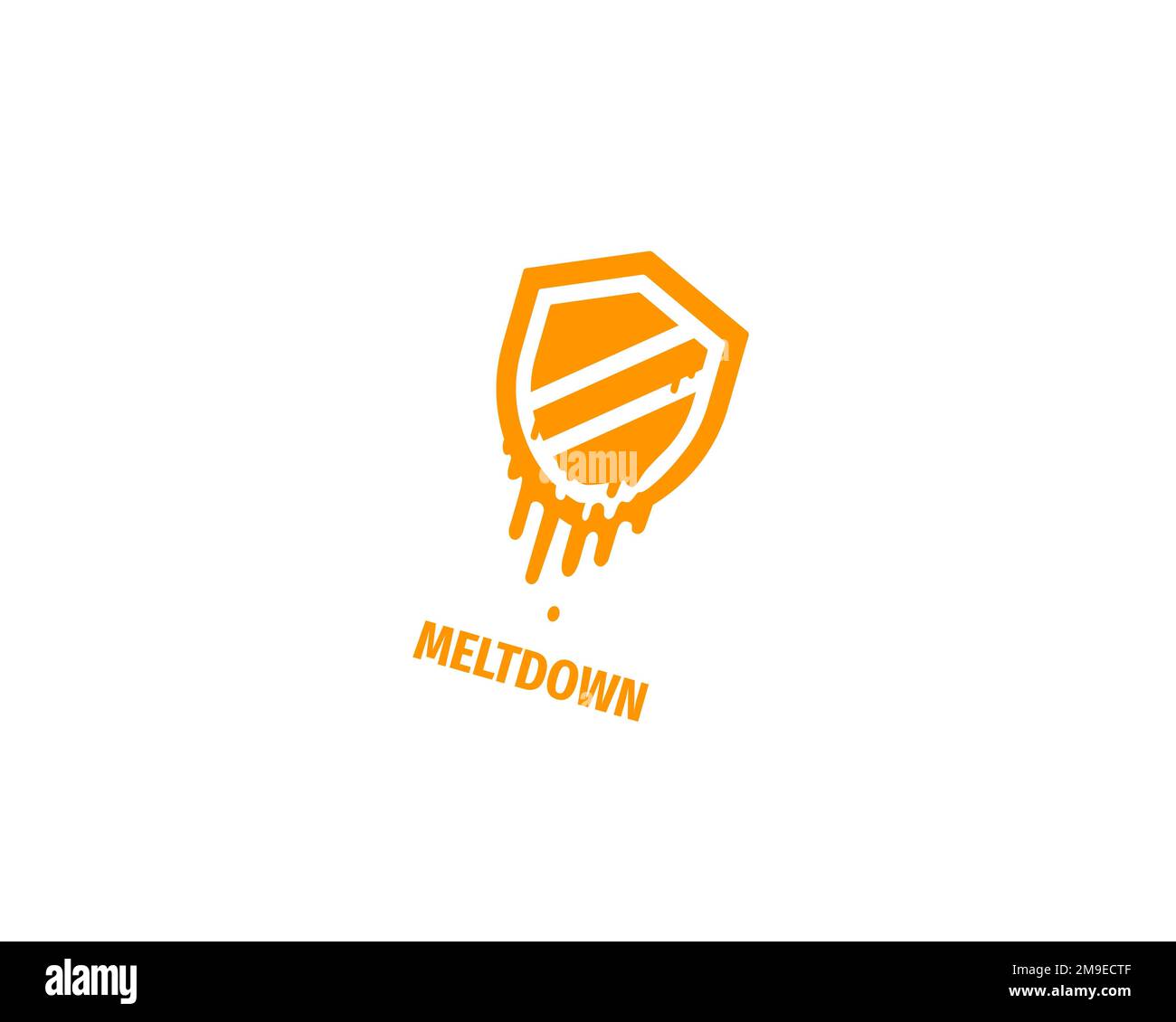 Meltdown security vulnerability, rotated logo, white background B Stock ...
