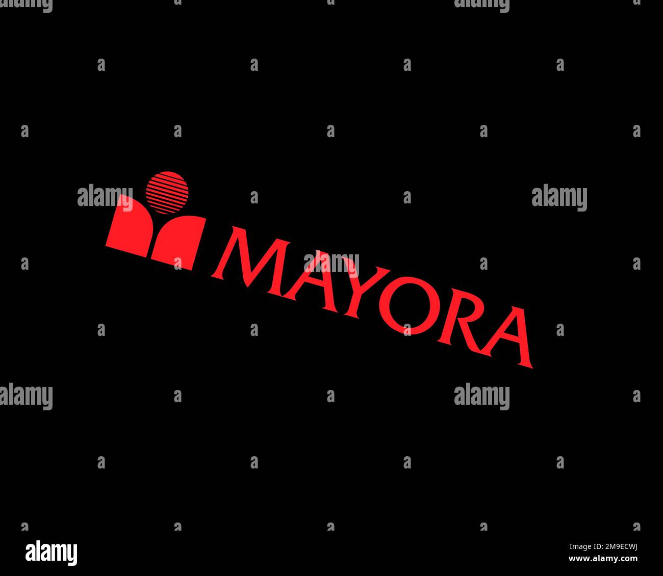 Mayora Indah, Rotated Logo, Black Background B Stock Photo - Alamy