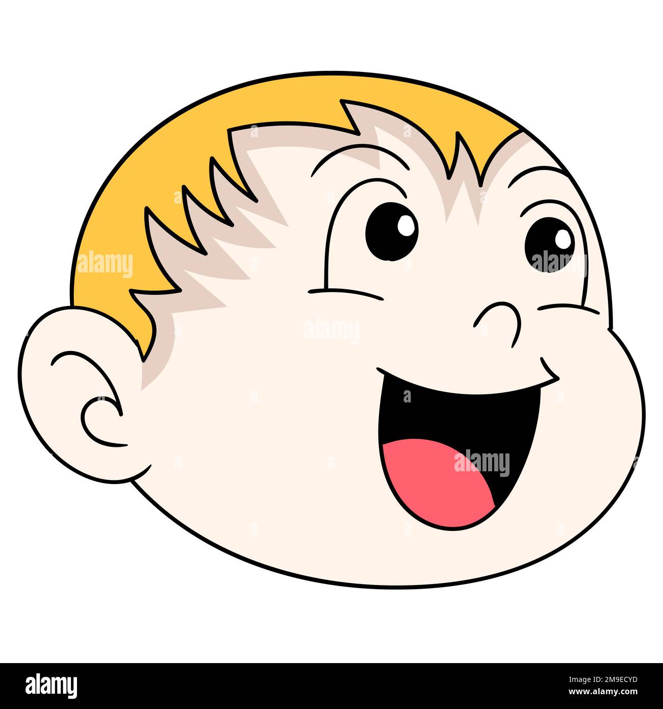 Happy boy smiley face in this picture Stock Vector Images - Alamy