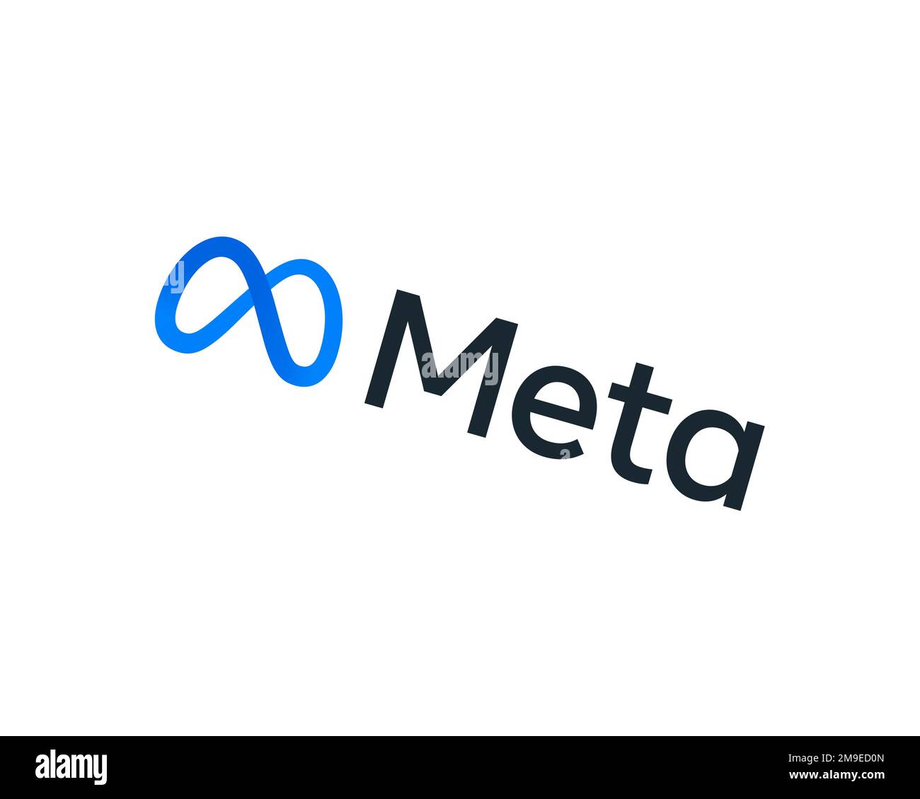 Meta Platforms, rotated logo, white background B Stock Photo - Alamy
