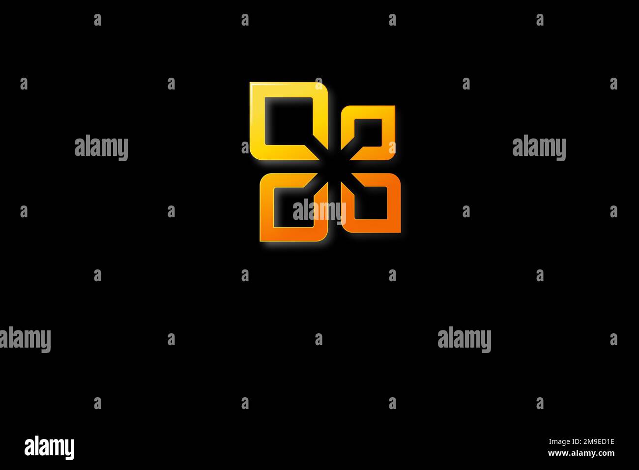 Microsoft Office 2010, Logo, Black background Stock Photo - Alamy
