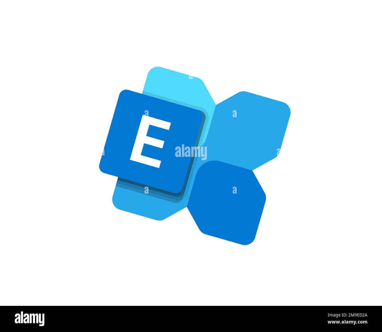 Microsoft Exchange Server, rotated logo, white background B Stock Photo ...