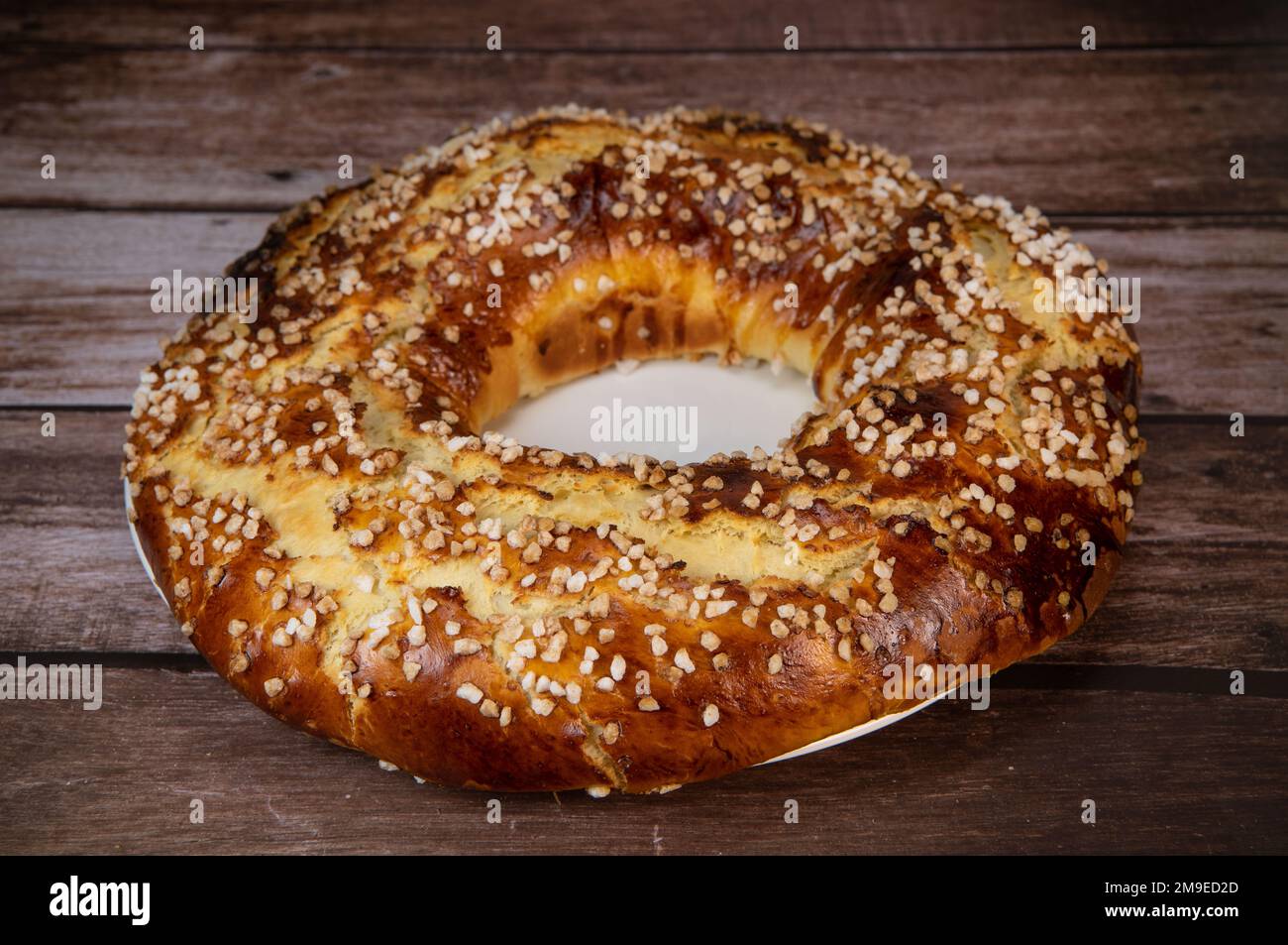 Epiphany cake or galette des rois in French Stock Photo - Alamy
